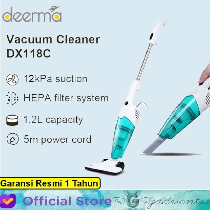 Jual Deerma DX118C Wired Vacuum Cleaner Vacum Vakum Debu Derma 2in1 ...