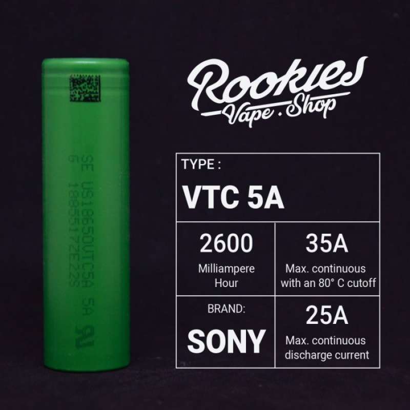 Jual Authentic Sony Vtc5a Battery Vape Vtc 5a 18650 Original Mecha ...