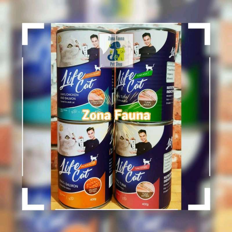 Jual Makanan kucing basah LIFE CAT KALENG 400gr 400 g - KITTEN TUNA di ...