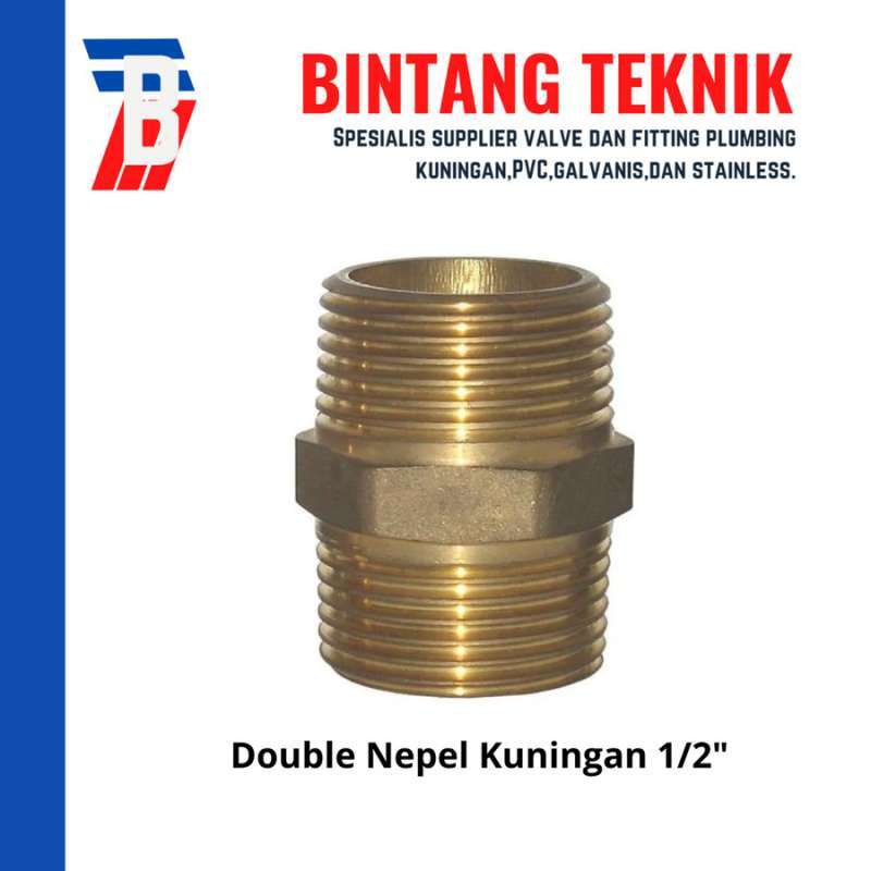 Jual Double Nepel (Nipple) kuningan ukuran 1/2 inch di Seller Toko Bintang-Teknik - Mangga Besar ...