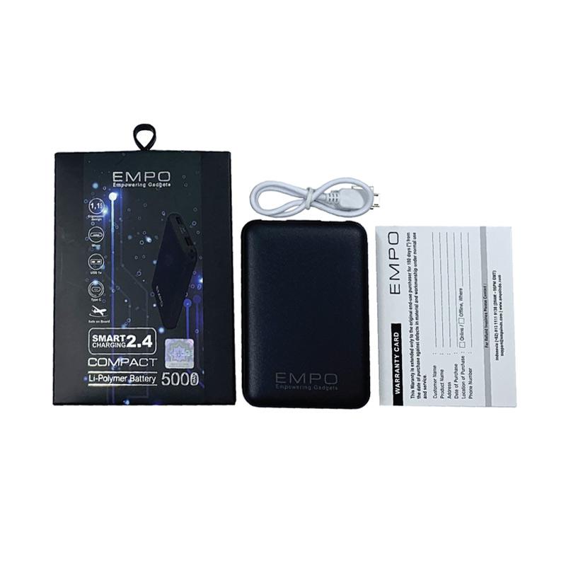 Jual FS - Empo Compact Powerbank - Black [5000 mAh/ Smart Charging ...