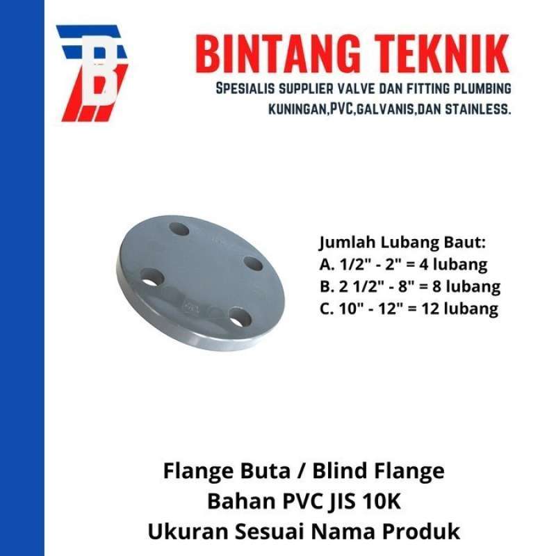 Jual Flange Buta / Blind Flange 10 Inch Pvc Jis 10k Di Seller Toko ...