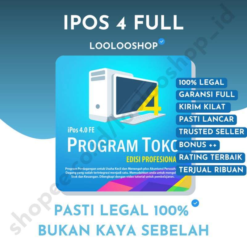 Jual PROGRAM KASIR TOKO RETAIL BONUS WINRAR FULL KEY LICENSE PERMANENT IPOS 4 SOFTWARE di Seller ...