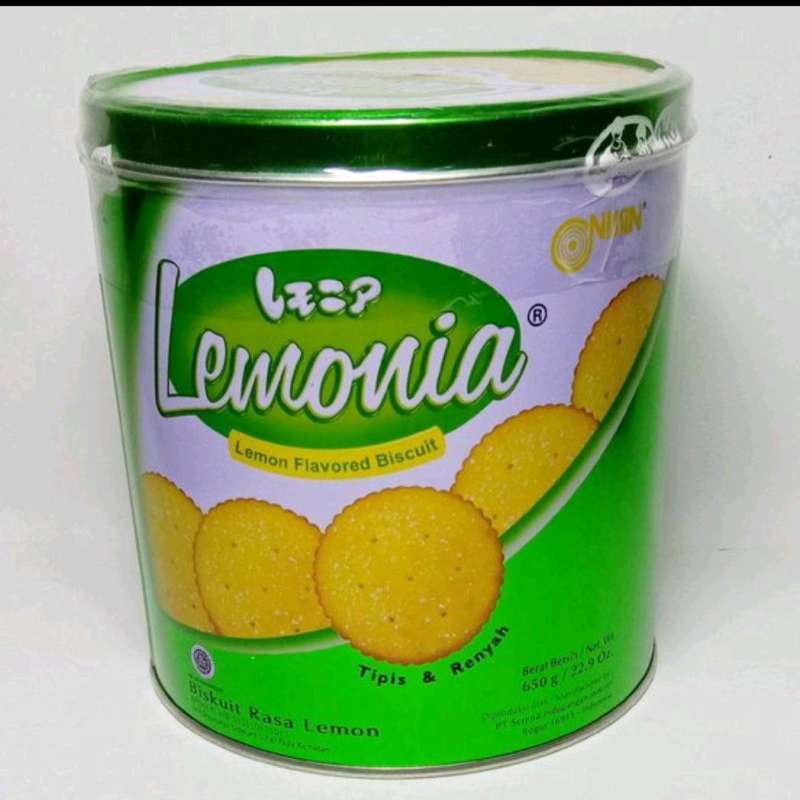 Jual lemonia biscuit rasa lemon kemasan kaleng 650 gr di Seller ...