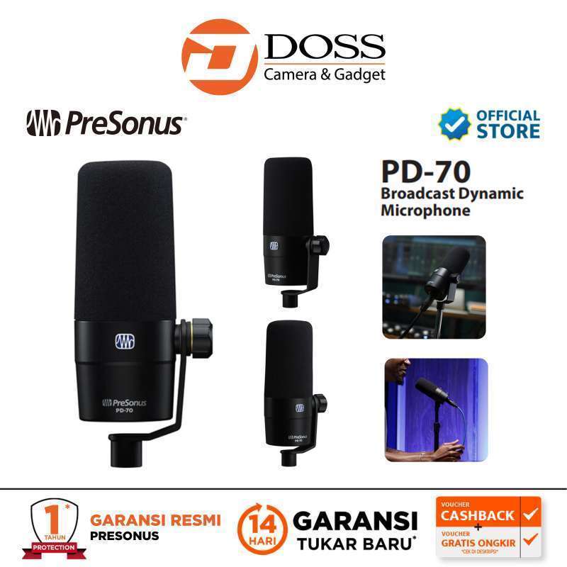 Jual PreSonus PD-70 Dynamic Cardioid Broadcast Microphone di Seller Doss Bali - Doss Bali | Blibli
