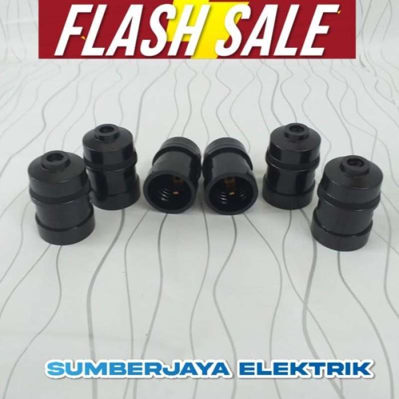 Jual Fiting Fitting Gantung Lampu Black Bakelite E27 VALESCOM Model ...