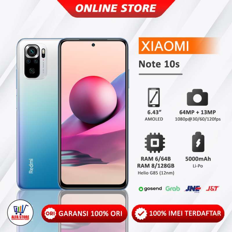 Jual XIAOMI REDMI NOTE 10S RAM 6/64 GARANSI RESMI di Seller Alfastore ...