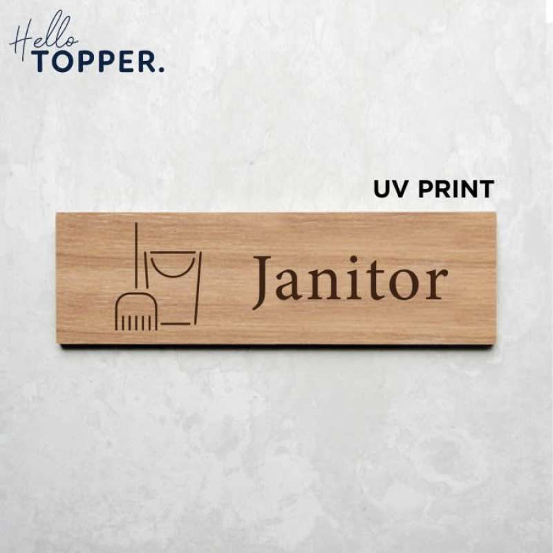 Jual Unik Signage Ruang Janitor Sign Board UV Print Kayu - Kyoto Style ...