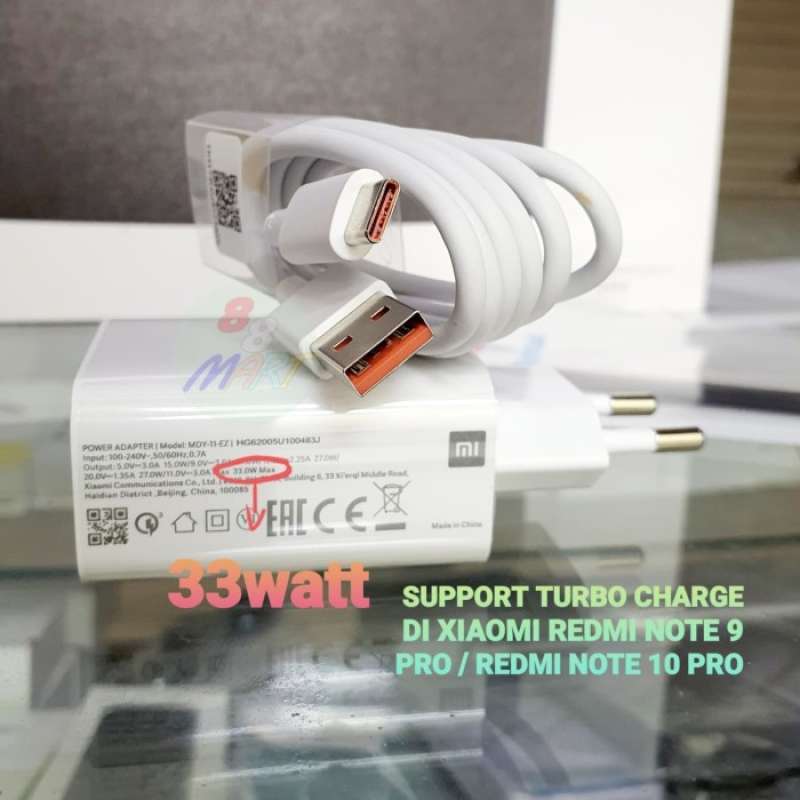 Jual Charger Xiaomi Redmi Note 9 Pro 27w Turbo Charge 100% Original ...