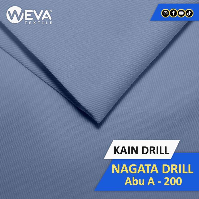 Jual Bahan Kain Nagata Drill - Kain Kemeja Drill Murah - Series A - Abu ...