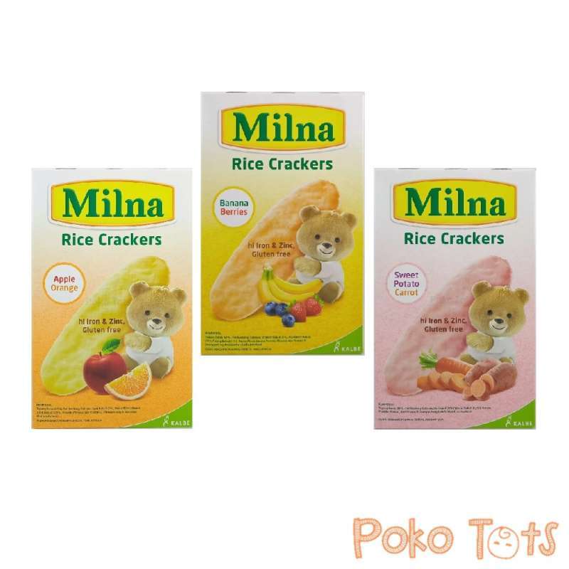 Jual Milna Rice Crackers 20gr Snack Beras Bayi Cemilan Anak di Seller ...
