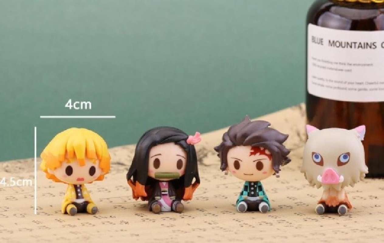 Jual Cake Topper Kue Action Figure Demon Slayer Isi 4 Kimetsu No Yaiba ...