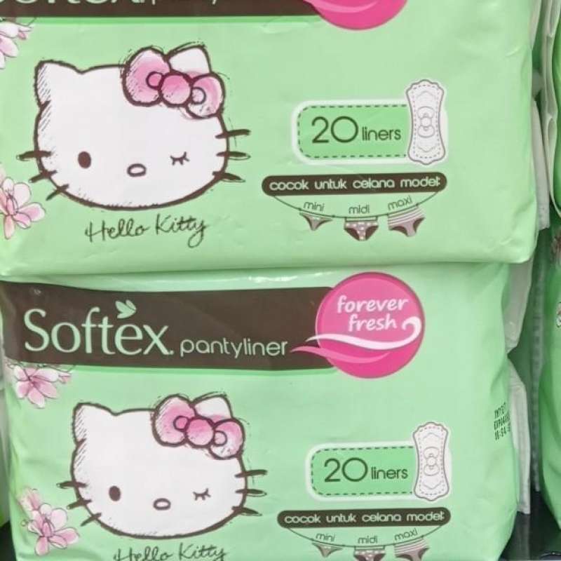 Jual softex pantyliners hello kitty forever fresh 20s di Seller ...