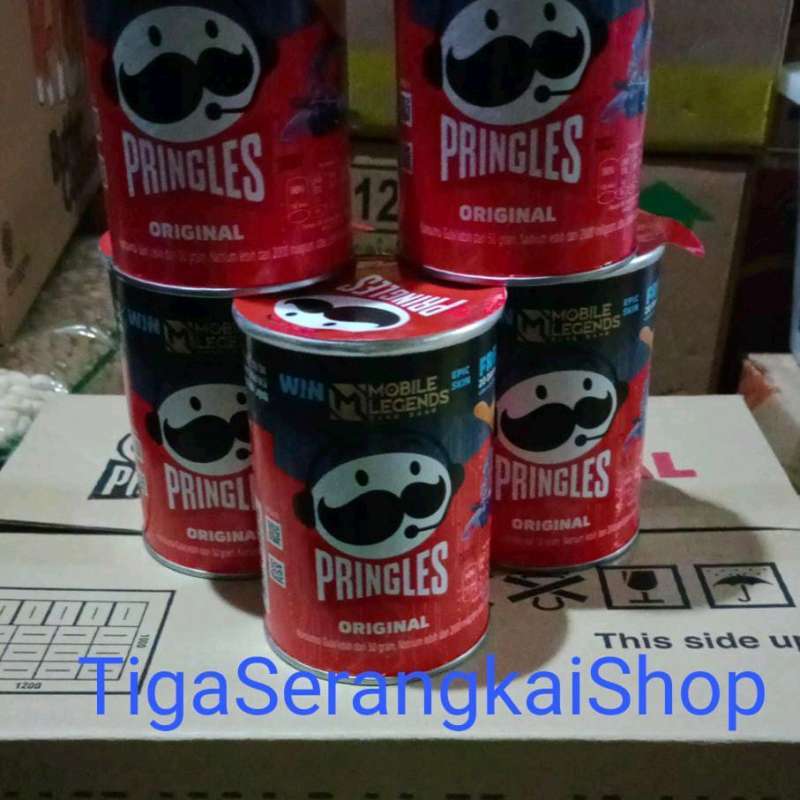 Jual Pringles Original 42 Gram dus isi 12 + free 1 pisau buah di Seller ...