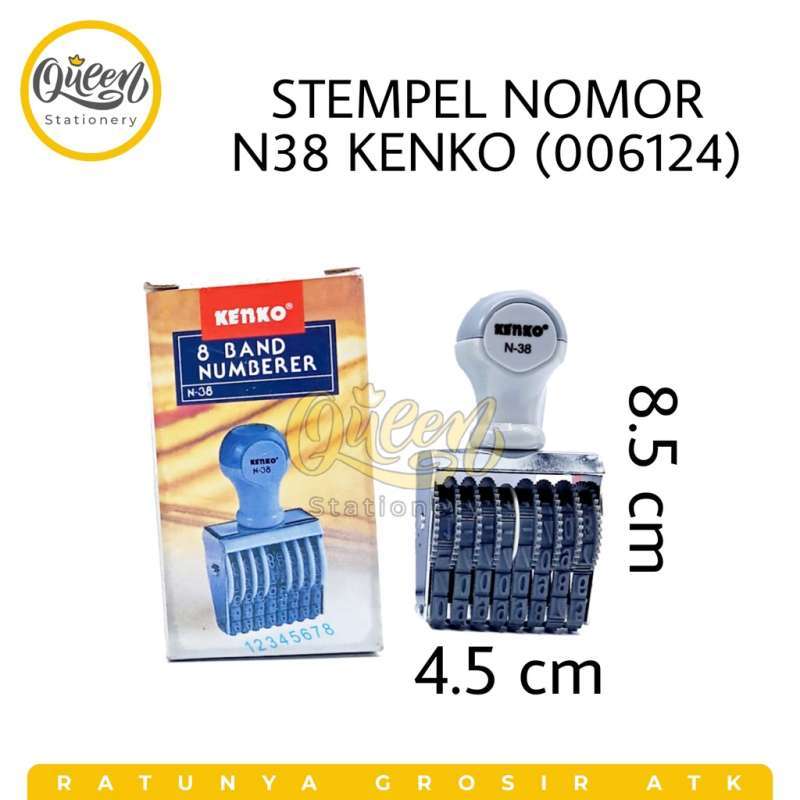 Jual 1 PCS STEMPEL NOMOR N38 KENKO / STEMPEL ANGKA / NUMBERING STAMP ...