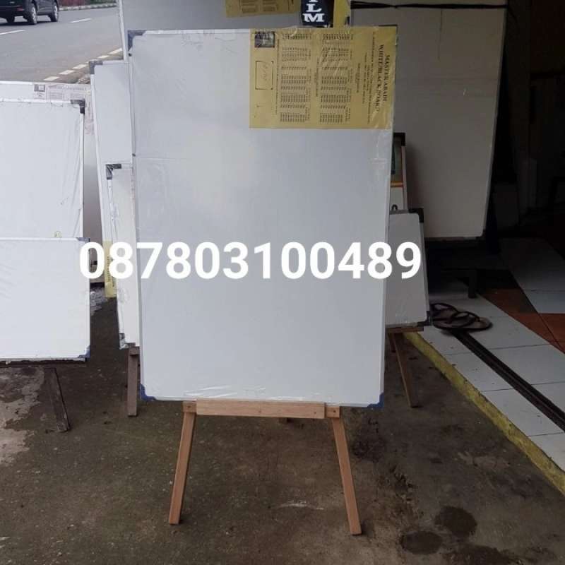 Promo Papan Tulis Whiteboard Standing Kayu 60X90 Cm - Multicolor Diskon ...