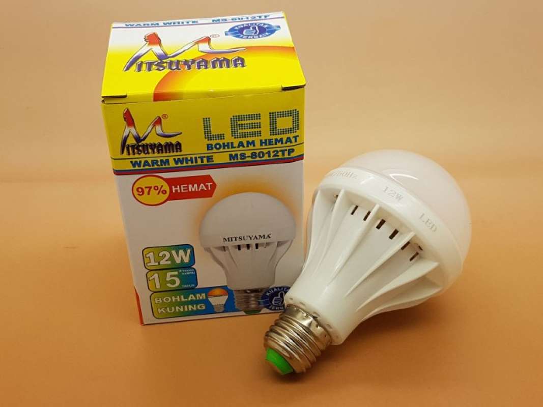 Jual Cahaya Warm White Lampu LED 12 watt Merk MITSUYAMA Original di ...