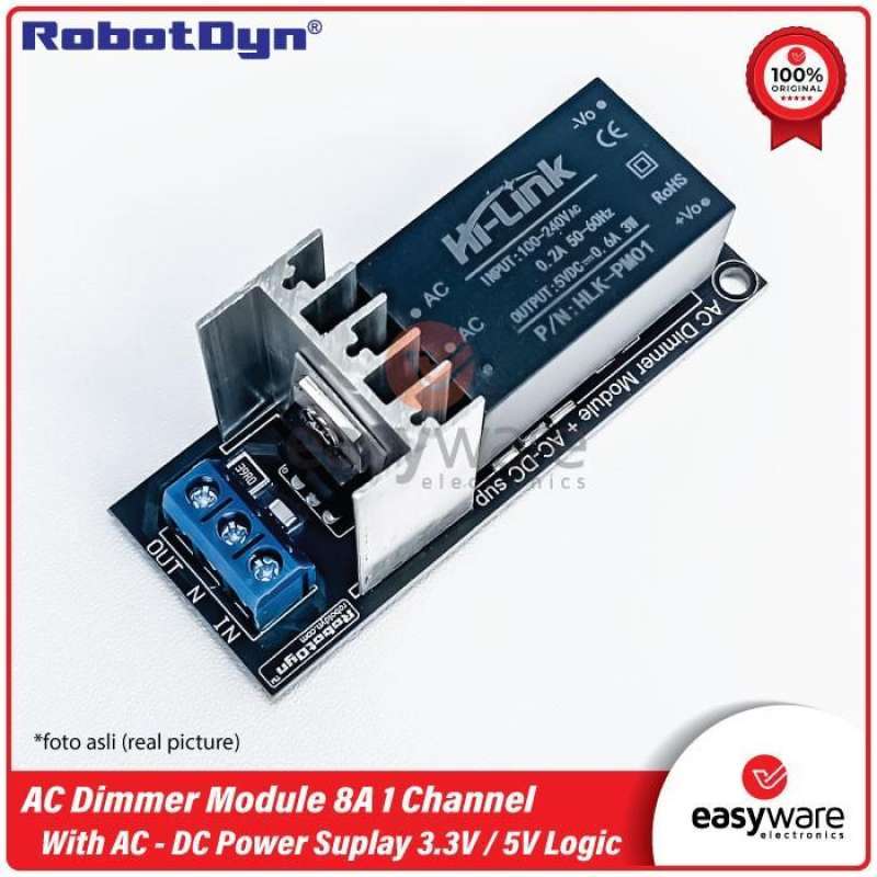 Jual Robotdyn Ac Dimmer 8a Ac-dc Power Supply 1 Ch 3.3v 5v Ac 110~240v ...