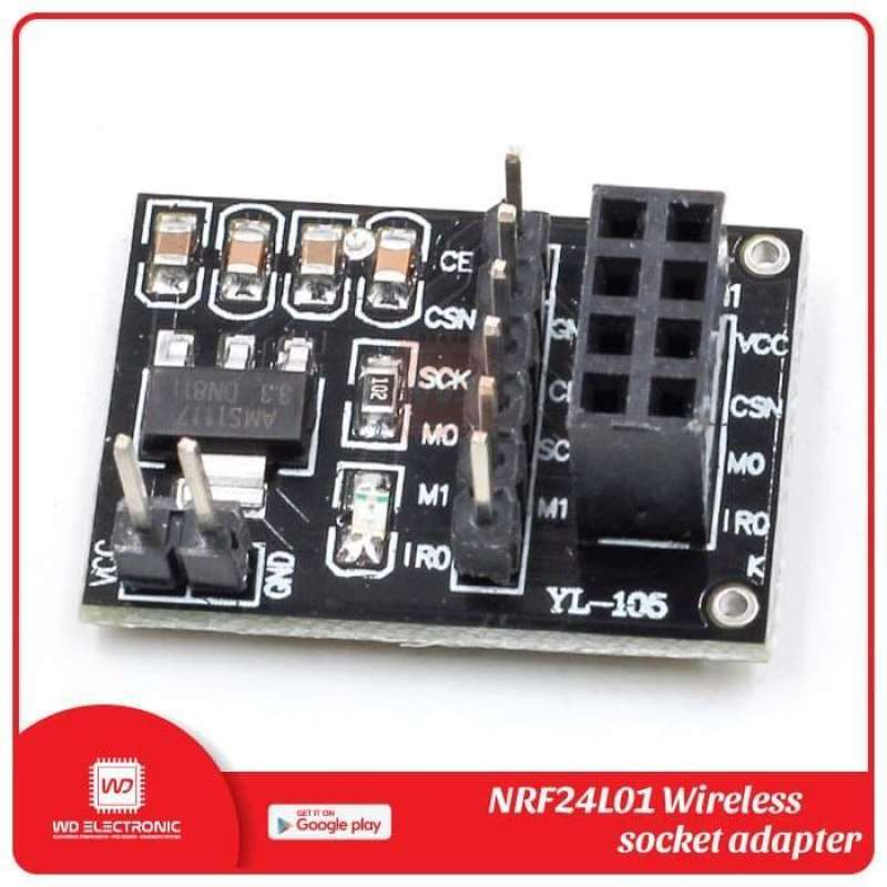Jual NRF24L01 SOCKET ADAPTER MODULE NRF24L01 WIRELESS TRANSCEIVER ...