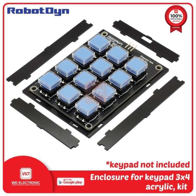 Jual RobotDyn Enclosure for keypad 3x4 acrylic keypad 3x4 di Seller EasyWare Electronics ...