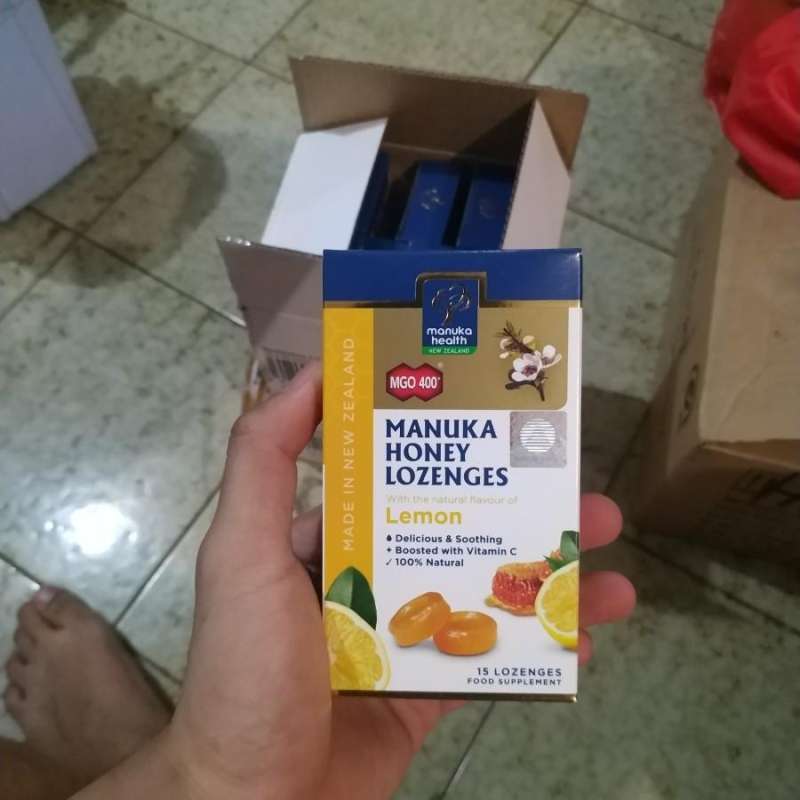 Jual Permen Madu Manuka MGO 400/ Manuka Honey Lozenges Lemon isi 15 pcs ...