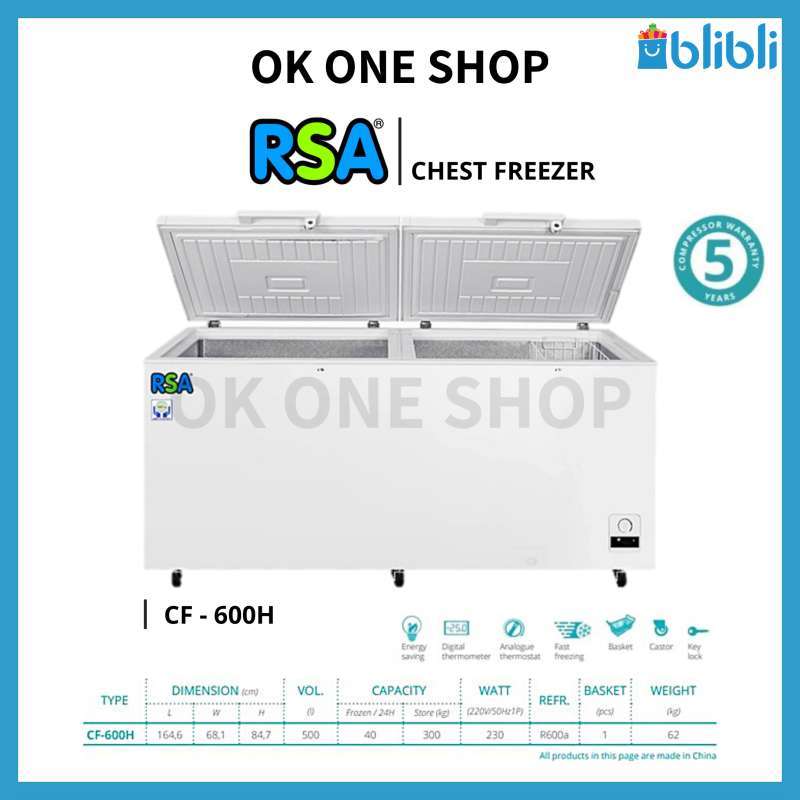 Jual Freezer Box Rsa 500 Liter Original, Murah & Diskon April 2024 | Blibli