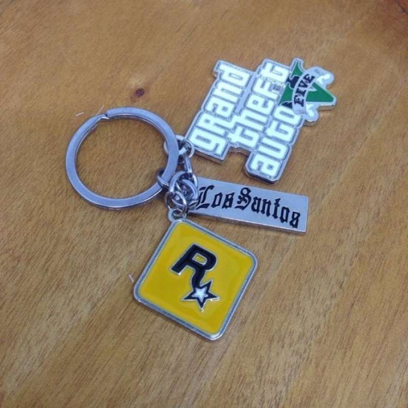 Promo Keychain Key Chain Gantungan Kunci Grand Theft Auto Gta V Diskon ...