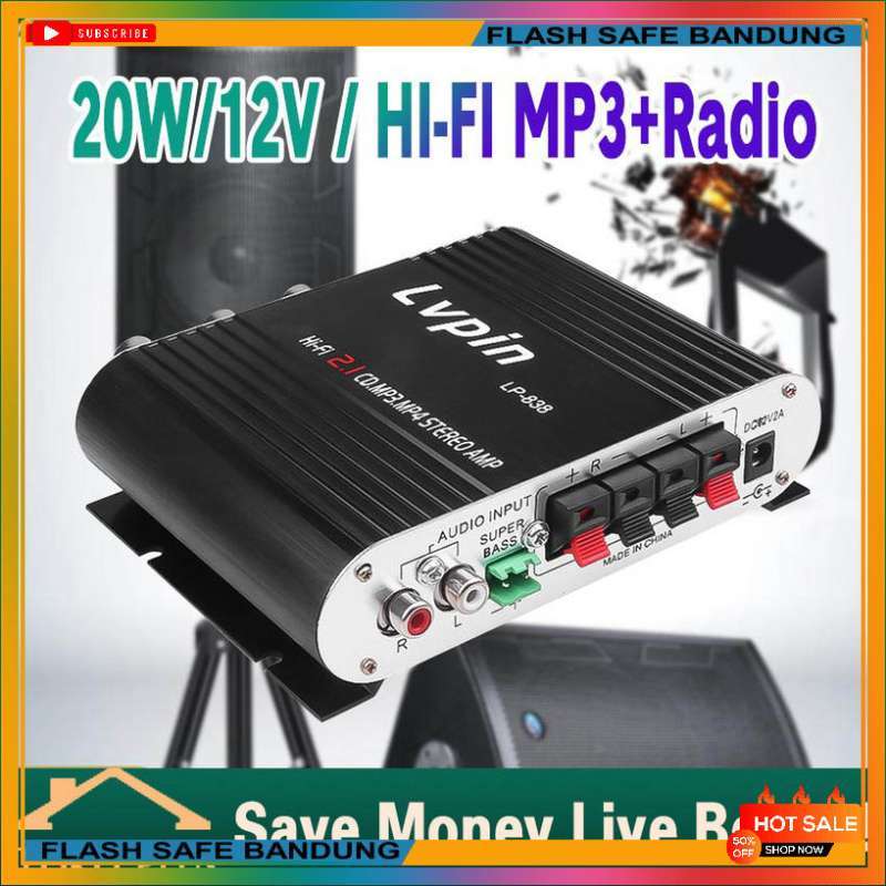 Promo Ampli-Amplifier Mobil-Ampli Bluetooth-Hi-Fi Stereo Amplifier ...