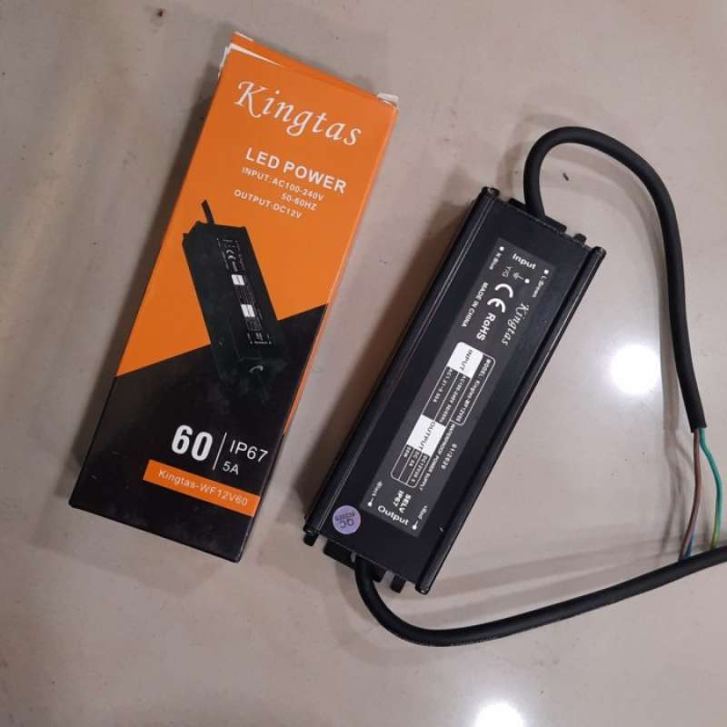 Jual Kingtas Premium Power supply 12 volt 5A IP67 adaptor 12V 60watt di ...