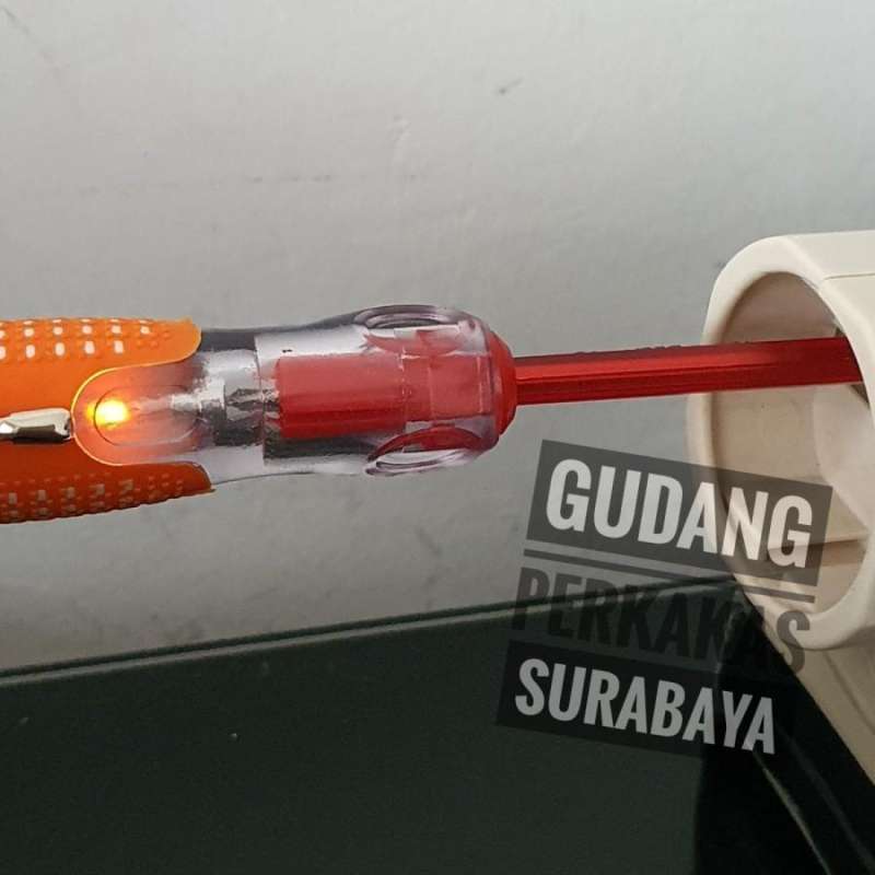 Jual OBENG TESPEN 500V TEST PEN LISTRIK 100-500V AC OBENG LISTRIK 2 WAY ...