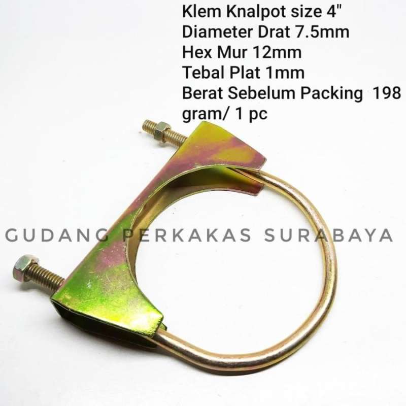 Jual Klem U Bolt 4 Inch Original Murah - Harga Diskon Juni 2024 ...