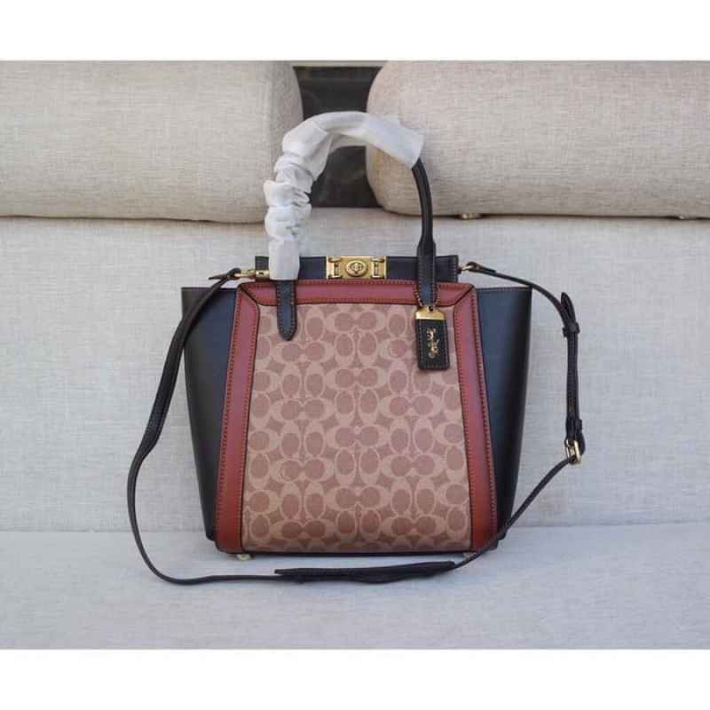 Promo Coach Troupe Tote in Signature Canvas - Multicolor Diskon 24% di ...