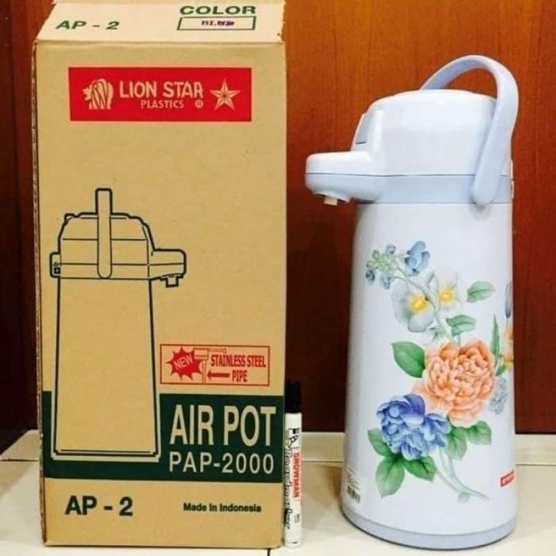 Jual (GOJEK AND GRAB)Termos Air Panas Lion Star Pencet 2L liter Khusus Gojek/Grab di Seller ...