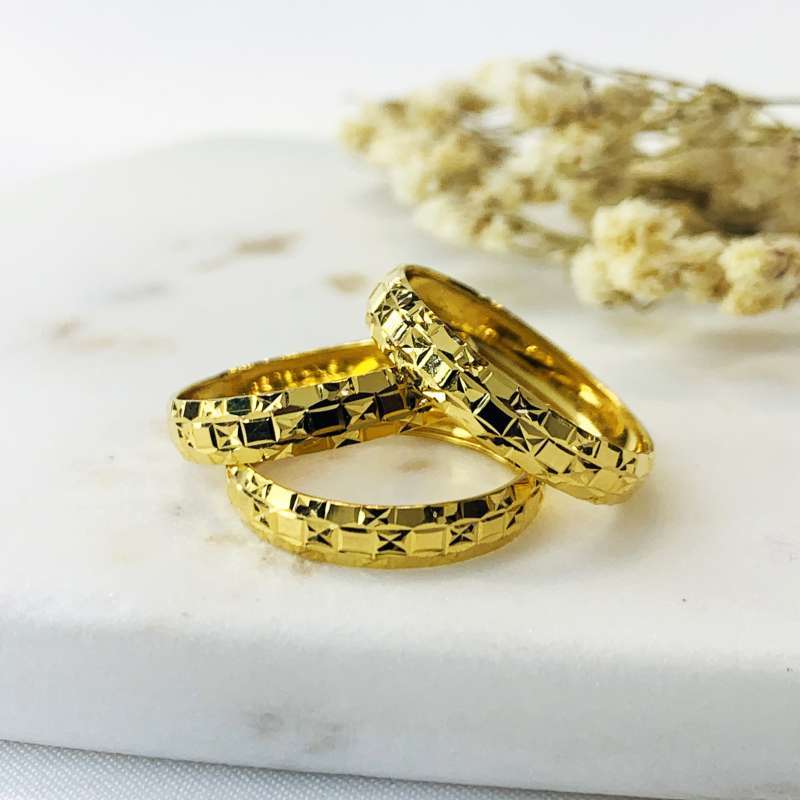 Jual Cincin Emas Asli Polos Belah Rotan Ukir Mesin Kosong Kadar Mas Cap ...