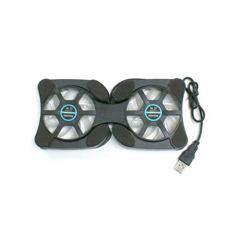 Jual IIT Double Fans Mini Octopus Notebook Cooler Foldable USB Laptop ...