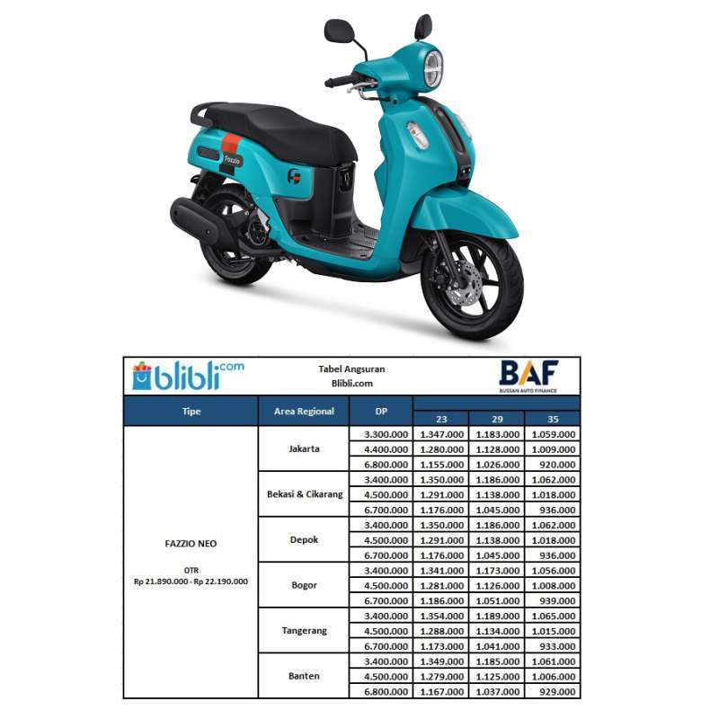 Jual BAF - Yamaha Fazzio Hybrid Connected - NEO Version Sepeda Motor ...