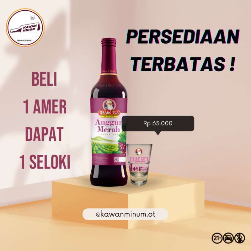Jual Anggur Merah 620ml Free 1 Sloki Di Seller Kawan Minum Official ...