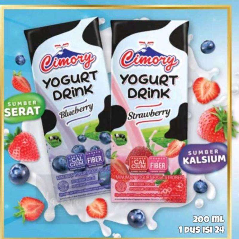 Jual Cimory Yogurt Drink Strawberry 200ml 1 Dus Isi 24pcs Halal Di ...