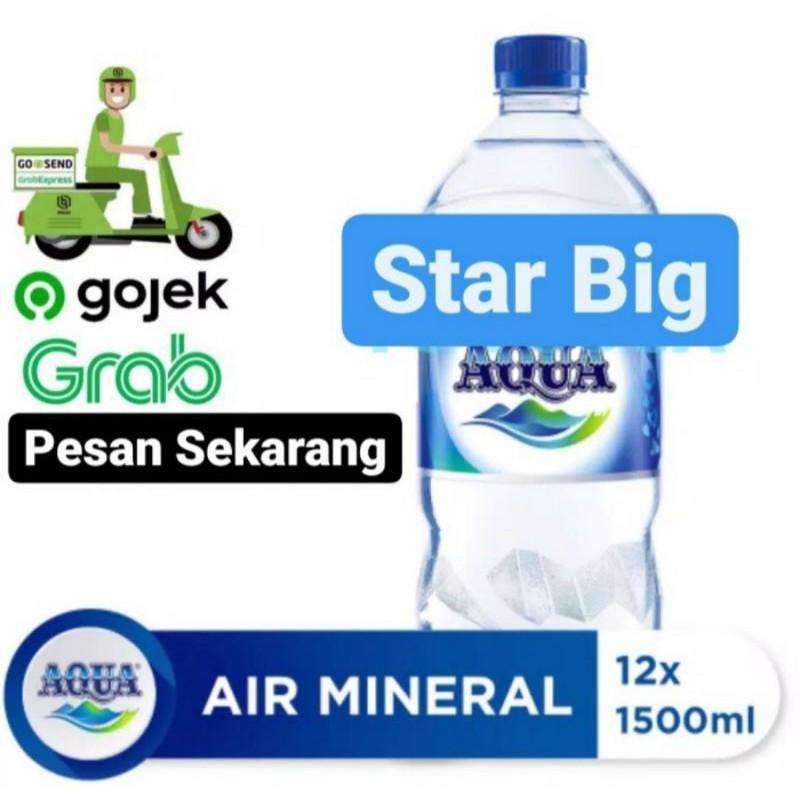 Jual Minuman Botol Aqua Air Mineral 1500 Ml 1 Dus Isi 12 Botol Di Seller Star Big Marunda