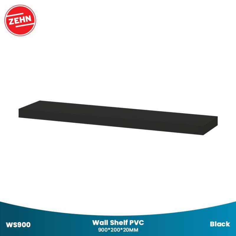 Jual Zehn Ws900-Bk 900*200*20Mm Pvc Shelfing Black Rak Papan Dinding ...