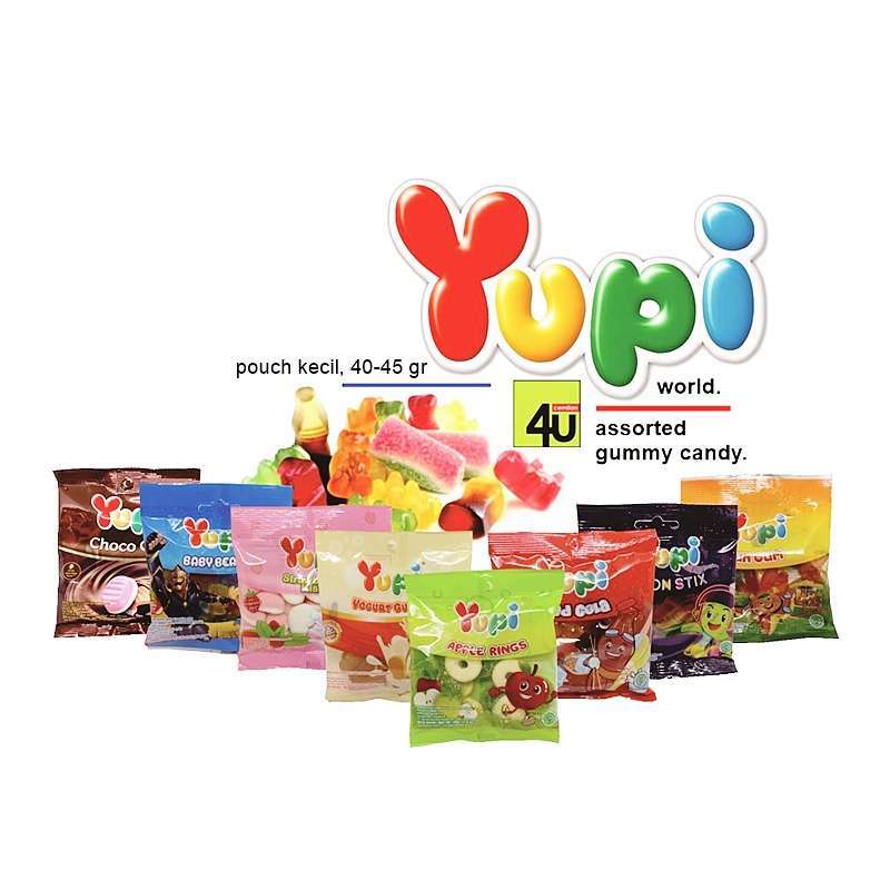 Promo YUPI - Gummy Candy Kemasan Zak KECIL 40-45gr - STRAWBERRY KISS ...