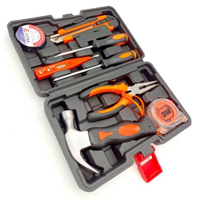 Promo Alat Set Perkakas Tang Palu Obeng Cutter Meteran 8 in 1 Multi ...