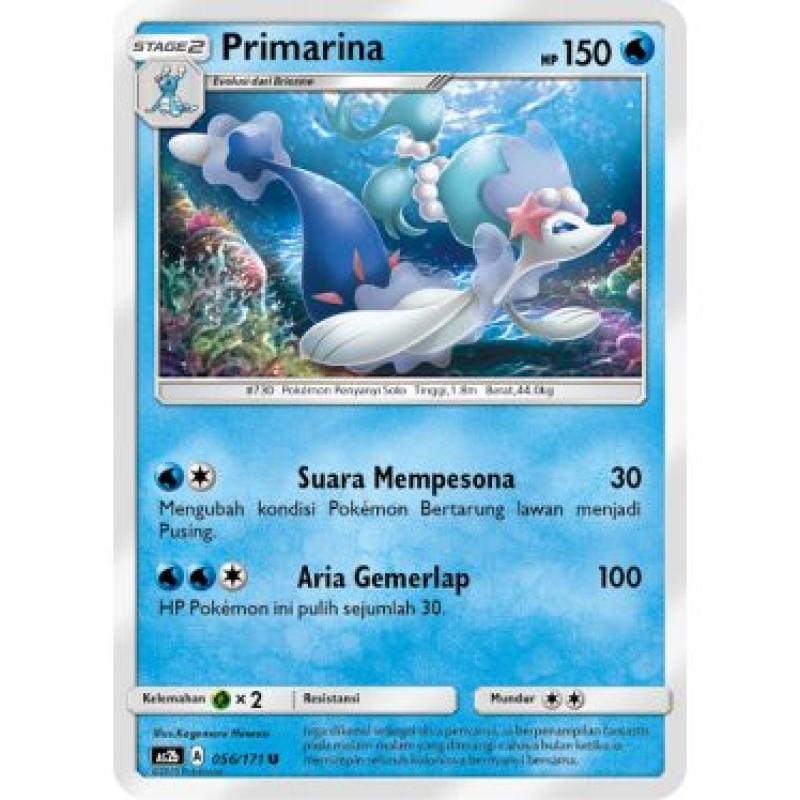 Jual Pokemon Primarina AS2b 056-171 U Card Game di Seller Single ...