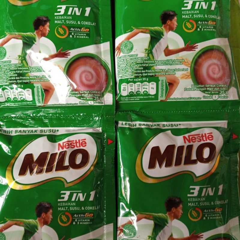 Jual Milo 3 in 1 sachet 35 gram. isi 10sachet/renceng. (Milo 3in1 ...