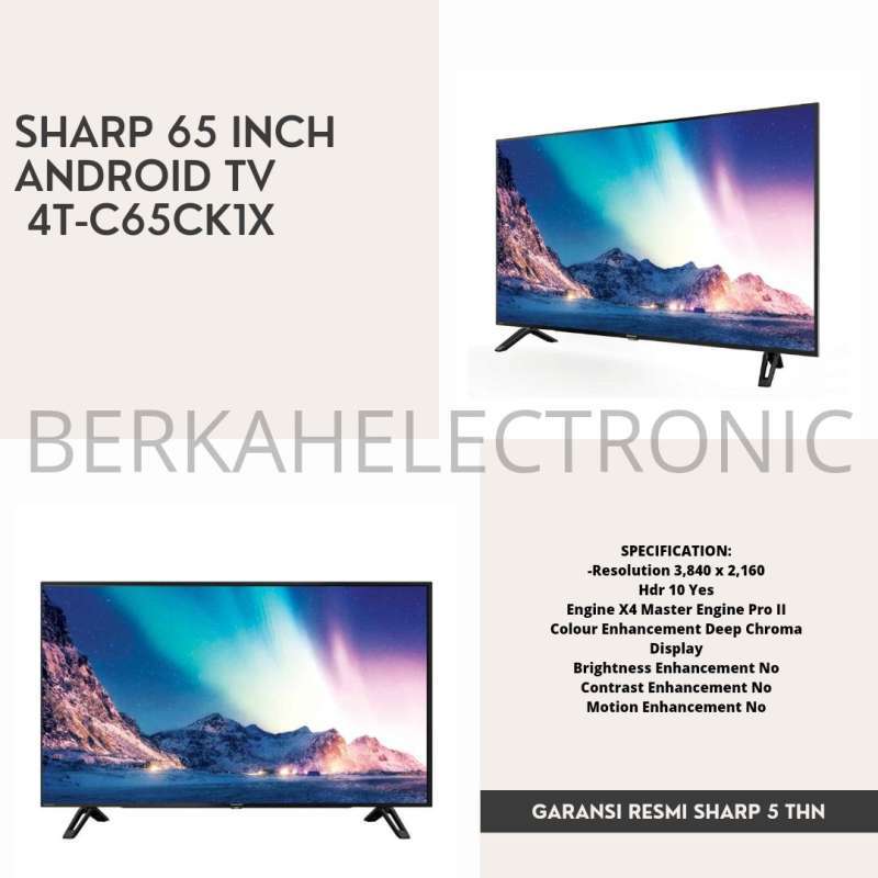 Promo SHARP UHD 4K 65 INCH ANDROID TV 4T-C65CK1X Diskon 21% di Seller BERKAH ELECTRONIC ...
