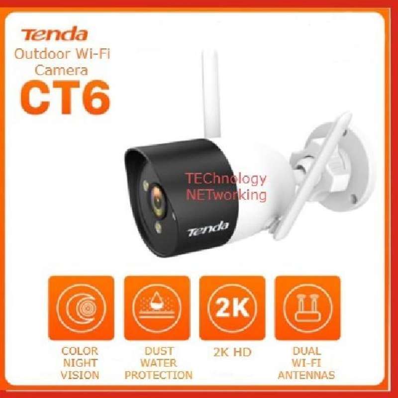 Jual TENDA CT6 : 2K CCTV HD IP66 Outdoor Wall Mounted Wireless Camera ...