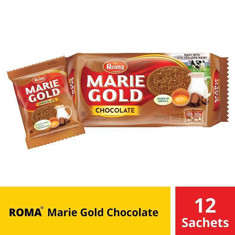 Jual Roma Marie Gold Biskuit Chocolate 240 g di Seller Alfamidi ...