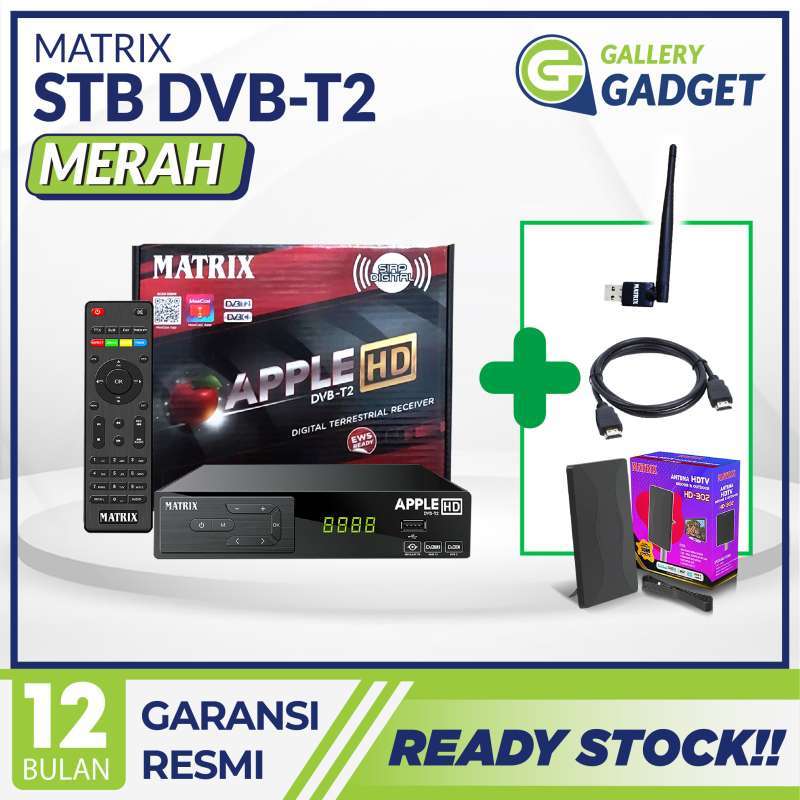 Jual Set Top Box Matrix Apple DVBT-2 STB Antena Converter TV Tabung ...