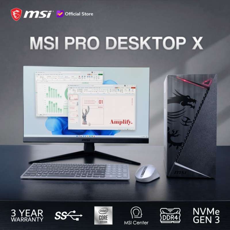Jual MSI PRO Desktop X | i5-10400 | UHD 630 | 8GB | NVMe | Office PC di ...