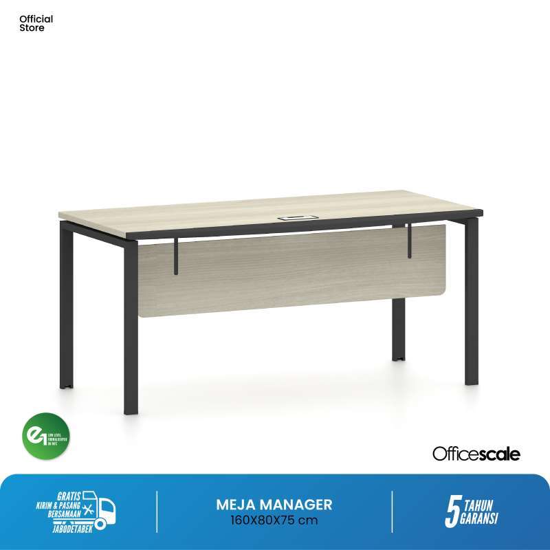 Jual Officescale Meja Kerja Kantor I Meja Manager + Panel Depan ...